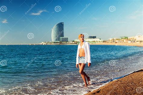 Beautiful Shemale Woman Posing At The Beach Stock Image Image Of Body