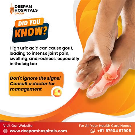 Deepam 🦶 High Uric Acid Watch Out For Gout ⚠️ Did You Know Elevated