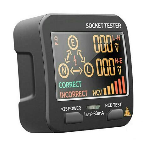 Ac11 Digitale Lcd Smart Socket Tester Rcd 30ma Vol Vicedeal