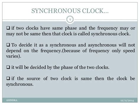 Synchronous And Asynchronous Clock