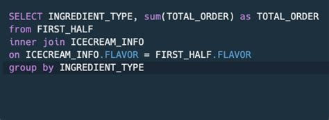 [programmers] 성분으로 구분한 아이스크림 총 주문량 sql join 코딩수집