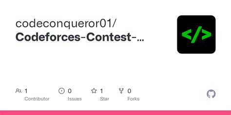 GitHub Codeconqueror Codeforces Contest Solutions