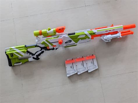 Nerf Longstrike Modulus Sniper Blaster Gun Hobbies And Toys Toys And Games On Carousell