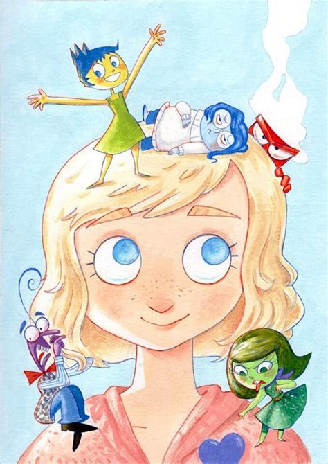 Inside Out Characters Drawing By Gigei
