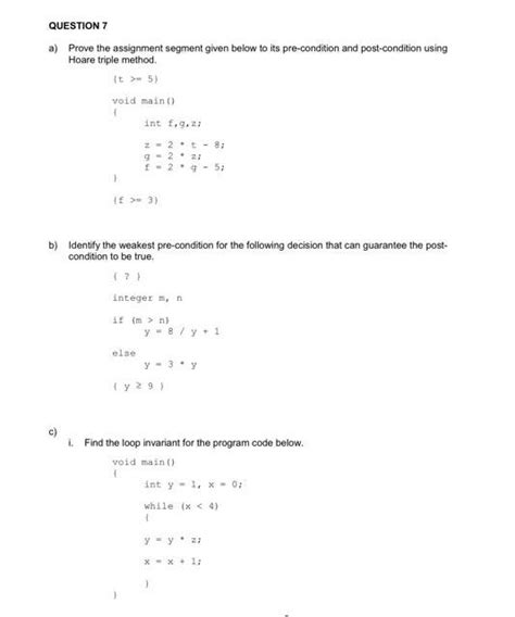 Question 7 A Prove The Assignment Segment Given
