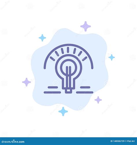 Bulb Light Light Bulb Tips Blue Icon On Abstract Cloud Background