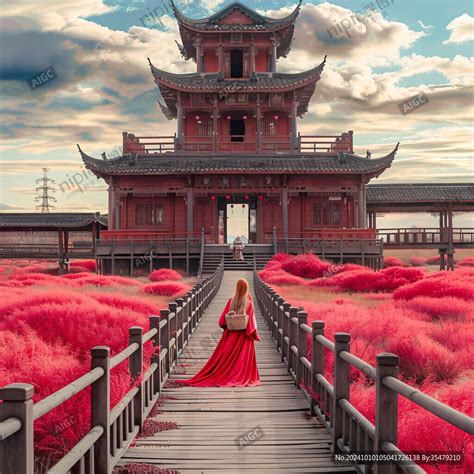 Ai创作图花海里的红衣女子 亭台楼阁女 红地花间翔凤 红色的姊妹亭 网红粉黛草 赏花红衣姑娘背影 粉黛背影 朱栏亭台楼阁亭中 网红草花海 她亭台楼阁 红色滩涂 良田千亩十里红妆 夫人城楼亭