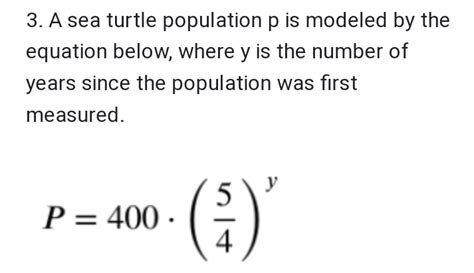 Solved 3 A Sea Turtle Population P Is Modeled By The