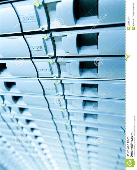 Abstracrt Blue Background Of Server Disk Storage Stock Image Image