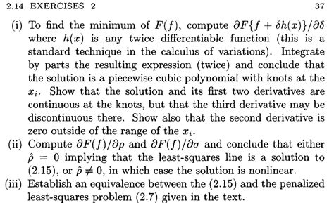 Generalized Additive Model Proving That A Natural Cubic Spline