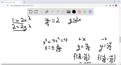 ⏩solved use lagrange multipliers to find these values f x y x 2 y