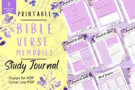 Bible Verse Memory Journal Printablepage Graphic By Nann Digital Art · Creative Fabrica