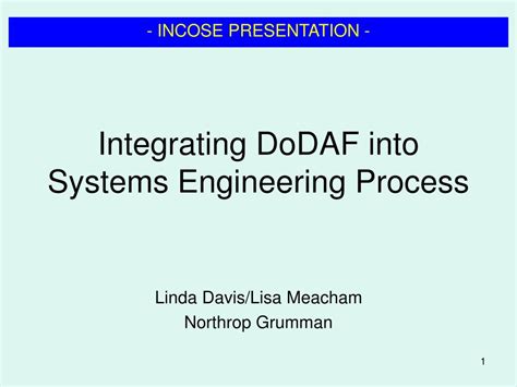 Ppt Integrating Dodaf Into Systems Engineering Process Powerpoint Presentation Id 3934322