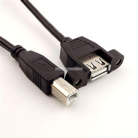 Usb 20 A Female Panel Mount To Usb B Male Socket Printer Cable Cord 15ft Easy To Carry With
