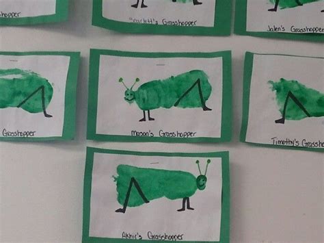 Grasshopper Footprints Footprint Crafts St Patrick Day Activities