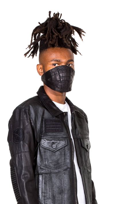 Desert Raider Black Leather Face Mask Leather Face Mask Face Mask
