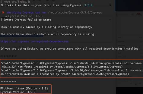 Ci Stage Dependency Missing In Docker Cypress Issue Cypress Io Cypress Github