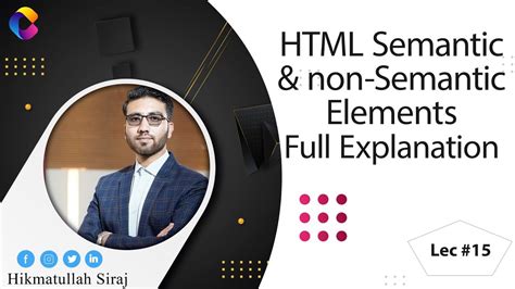 Html5 In Pashto Semantic And Non Semantic Elements In Html Full