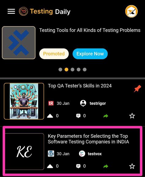 Testing Daily The Testers Home Page On Linkedin 30jan Testingdaily Testvox