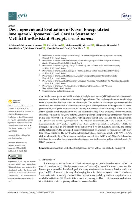 Pdf Development And Evaluation Of Novel Encapsulated Isoeugenol