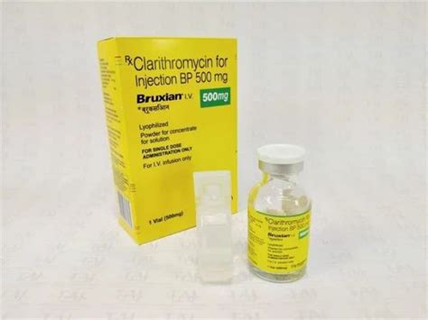 Liquid Clarithromycin Inj Bp 500 Mg For Hospital Packaging Size 1 Injection At Rs 460 Box In