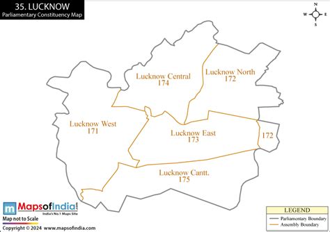 Lucknow Parliamentary Constituency Map Election Results And Winning Mp