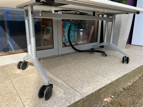 Wilkhahn 614 White Folding Mobile Table We Probably Have It