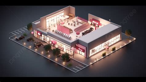 쇼핑몰에 있는 화장품 매장의 아이소메트릭 뷰 3d 렌더링 아파트 인테리어 인테리어 디자인 방 디자인 배경 일러스트 및 사진 무료 다운로드 Pngtree