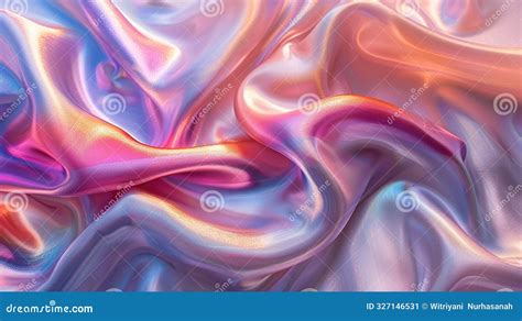 Iridescent Fabric Trendy Cloth Holographic Texture Background For Banner Backdrop Or Texture