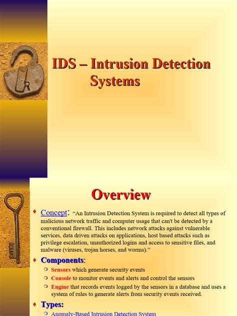 Ids Intrusion Detection Systems Pdf Malware Computer Architecture
