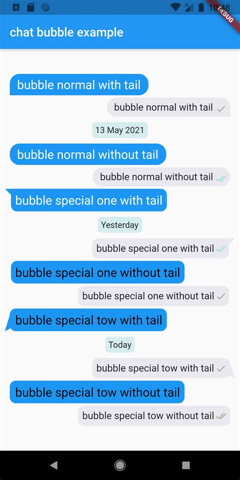 Flutter Chat Bubblespeech Bubble Widgets