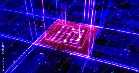 Artificial Intelligence Cpu Processor Analyzing Data Flow Data