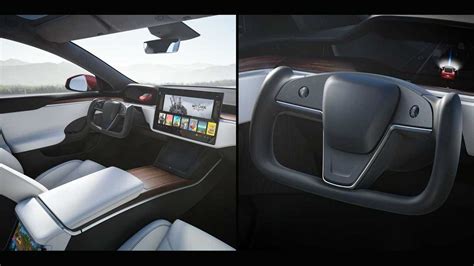 See First Spy Photos Of Tesla Model S Plaids Yoke Steering Wheel