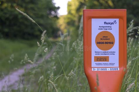 Fluxys Gas Pipeline Indication In The Nature Of Antwerp North Region