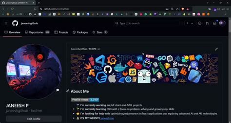 Janeesh P On Linkedin Github Readme