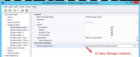 How To Change Or Move File Cabinet Storage Location DocuWare Support Portal