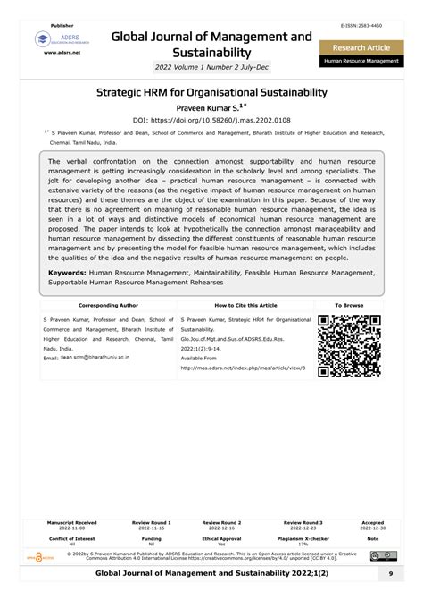 Pdf Strategic Hrm For Organisational Sustainability