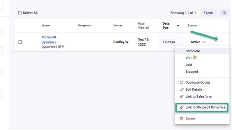 How Can I Connect An Existing Loopio Project To A Microsoft Dynamics Opportunity Loopio Help