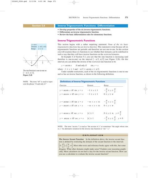 Pdf Section 5 6 Inverse Trigonometric Functions Differentiation Dokumen Tips