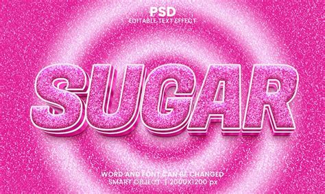 Premium Psd Sugar 3d Editable Text Effect Premium Psd With Background