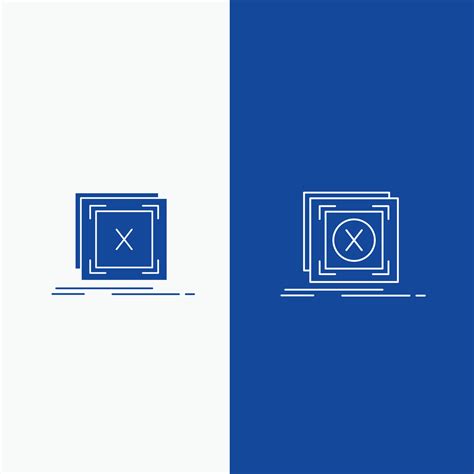 Error Application Message Problem Server Line And Glyph Web Button In Blue Color Vertical