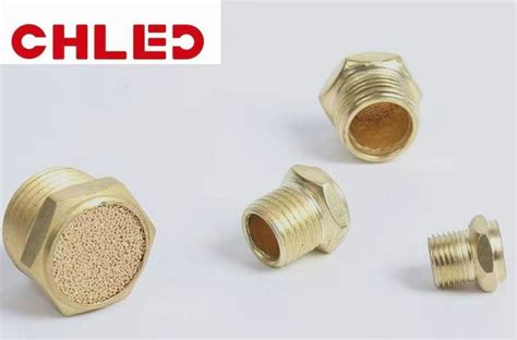 Pneumatic Copper Muffler Flat Head Noise Reduction Silencer Silencer And Muffler