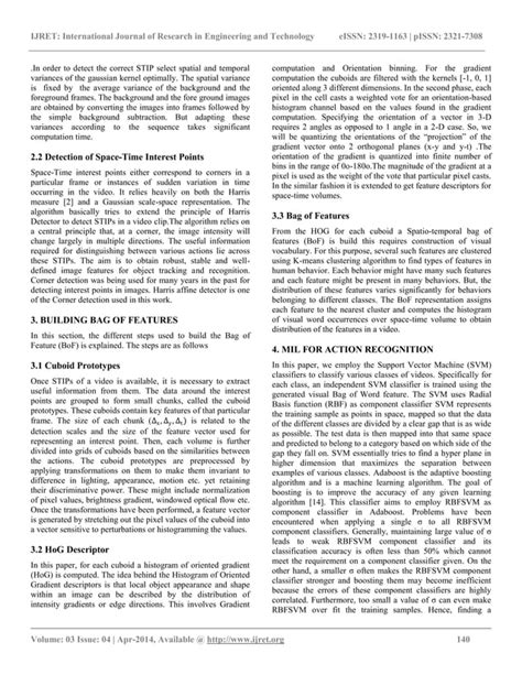 Human Action Recognition Using Local Space Time Features And Adaboost