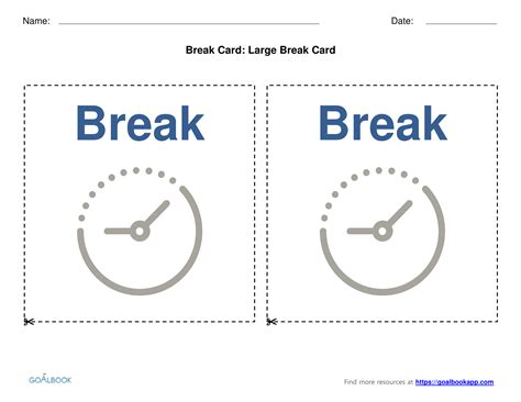 Break Cards Printable