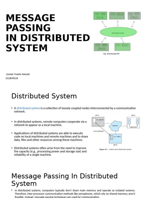 Message Passing In Distributed System Autosaved Pdf