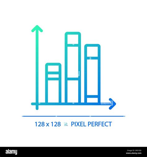 Vertical Stacked Column Chart Gradient Linear Vector Icon Stock Vector Image And Art Alamy
