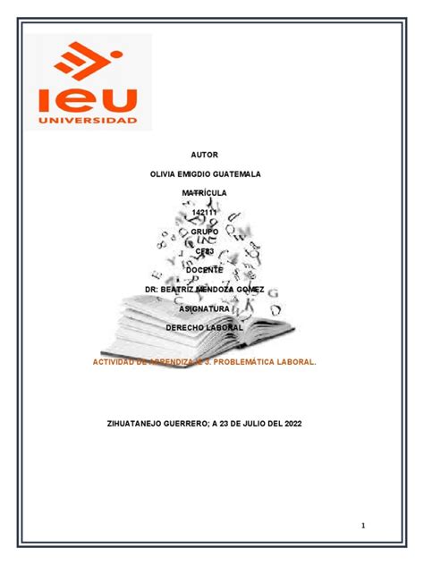 Act3 Problematica Laboral Descargar Gratis Pdf Derecho Laboral