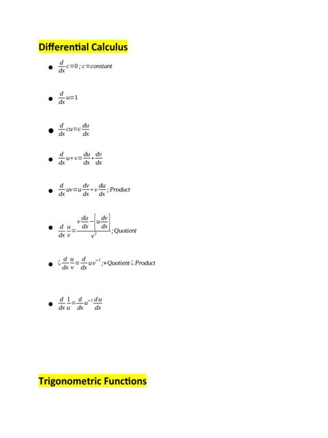 Diff Cal Formula Pdf