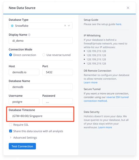 Database Setup For Timezone Settings Holistics Docs 40