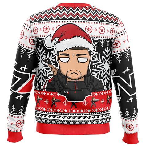 Commander Shepard Mass Effect Ugly Christmas Sweater Anime Ape